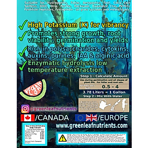 Organic Sea-K for Plants Seaweed and Kelp Fertilizer Supplement Concentrated Extract Powder Nutrient