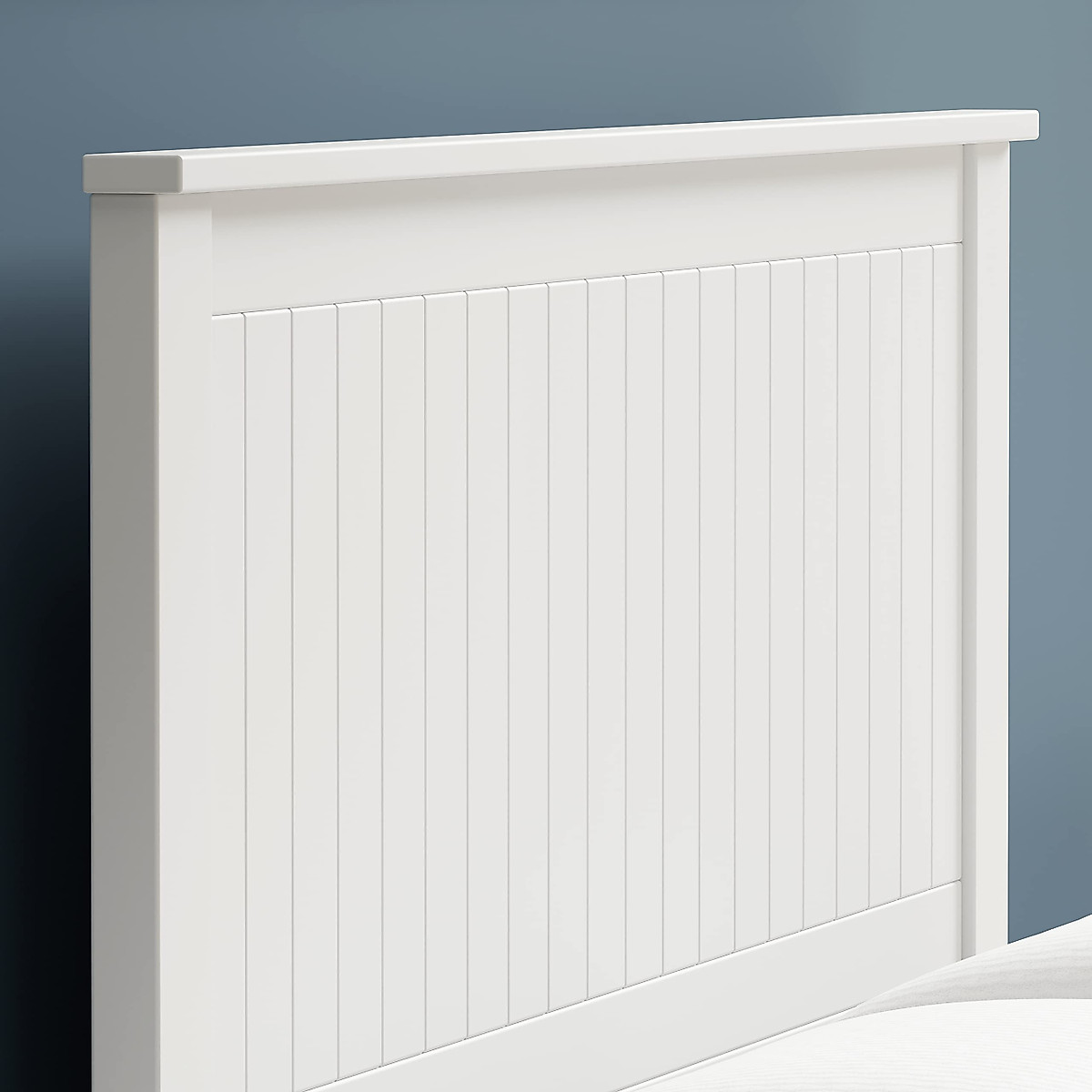 Glenwillow Home Wainscott Wood Panel Headboard in White - Queen Size