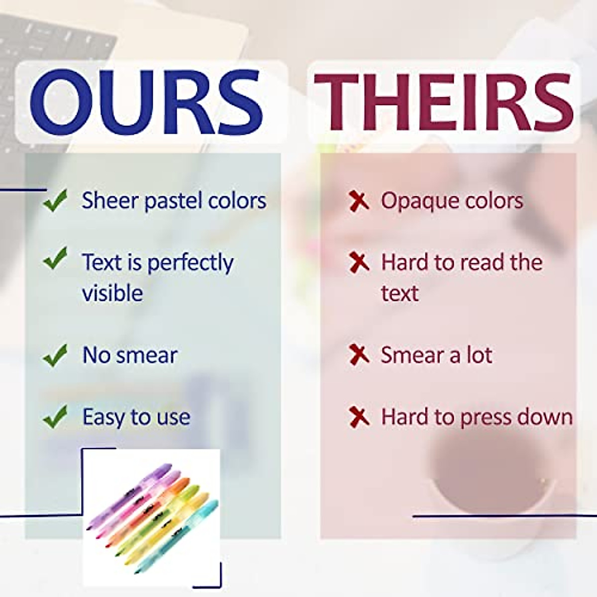 Mr. Pen- Retractable Highlighters, 6 Pack, Pastel Colors, Chisel Tip, No Smear Click Highlighter, Bible Journaling Highlighter, Highlighter Markers Retractable, Highlighter Pens, Mild Highlighters