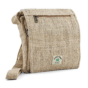 Hemp Sidepack - Natural Boho Crossbody Bag for Women or Men