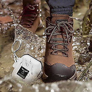 Drop Protected AirPods Case,Waterproof Up to 3 Feet,PC+TPU Material Compatible Wireless Charging for Apple Airpods Series 1 & 2, Carabiner Included-Opacity White & Black