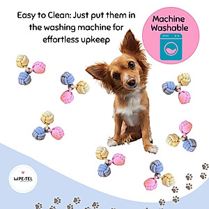 PE-TEL CREATIVITY Dog Rope Toy | Dental Cotton Rope Ball Chew for Puppies/Small/Medium Dogs - Twisted Fun with Colorful Teething Play | Energize Your Dog to Keep Them Busy | Long Lasting