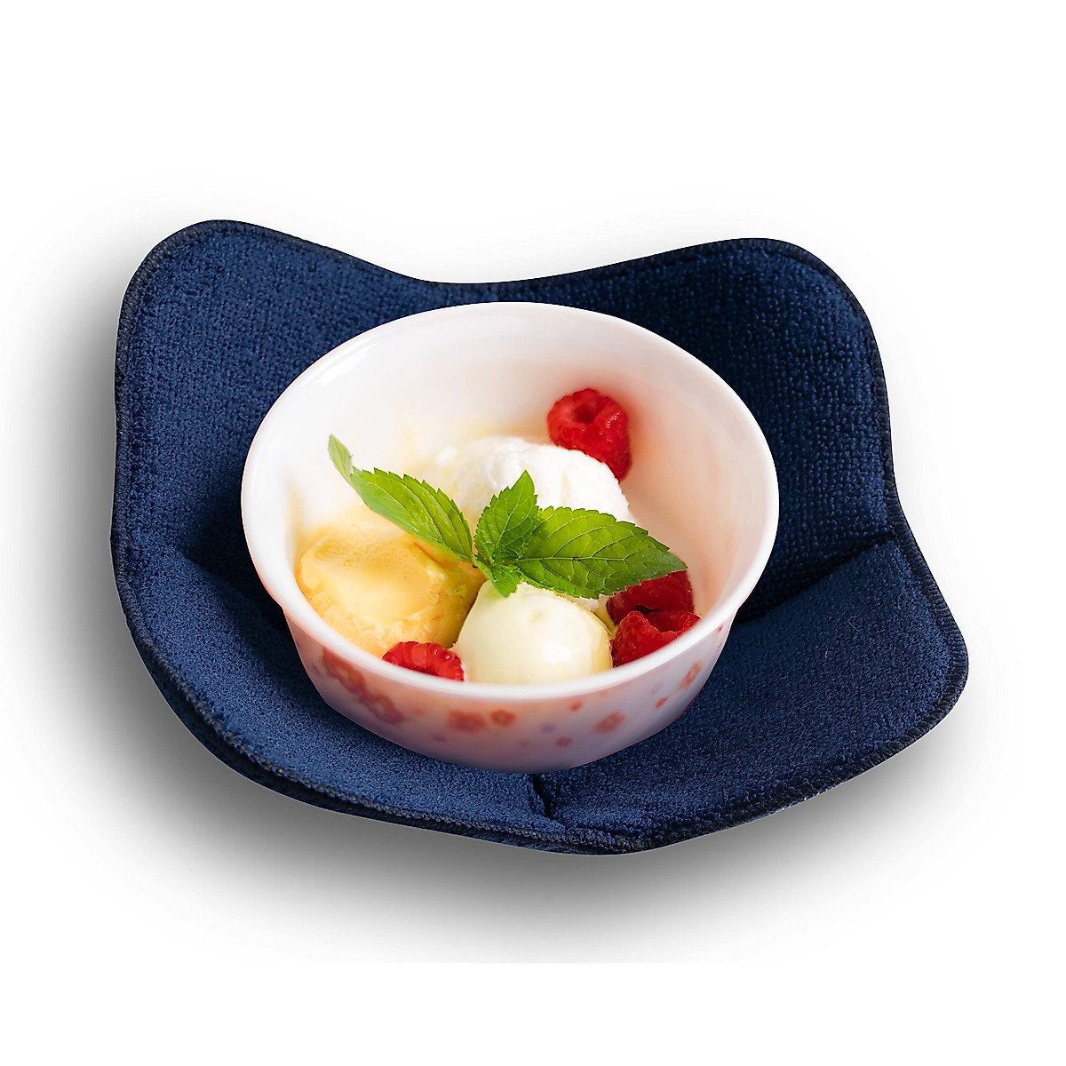 Microwave Bowl Holders Gray + Blue