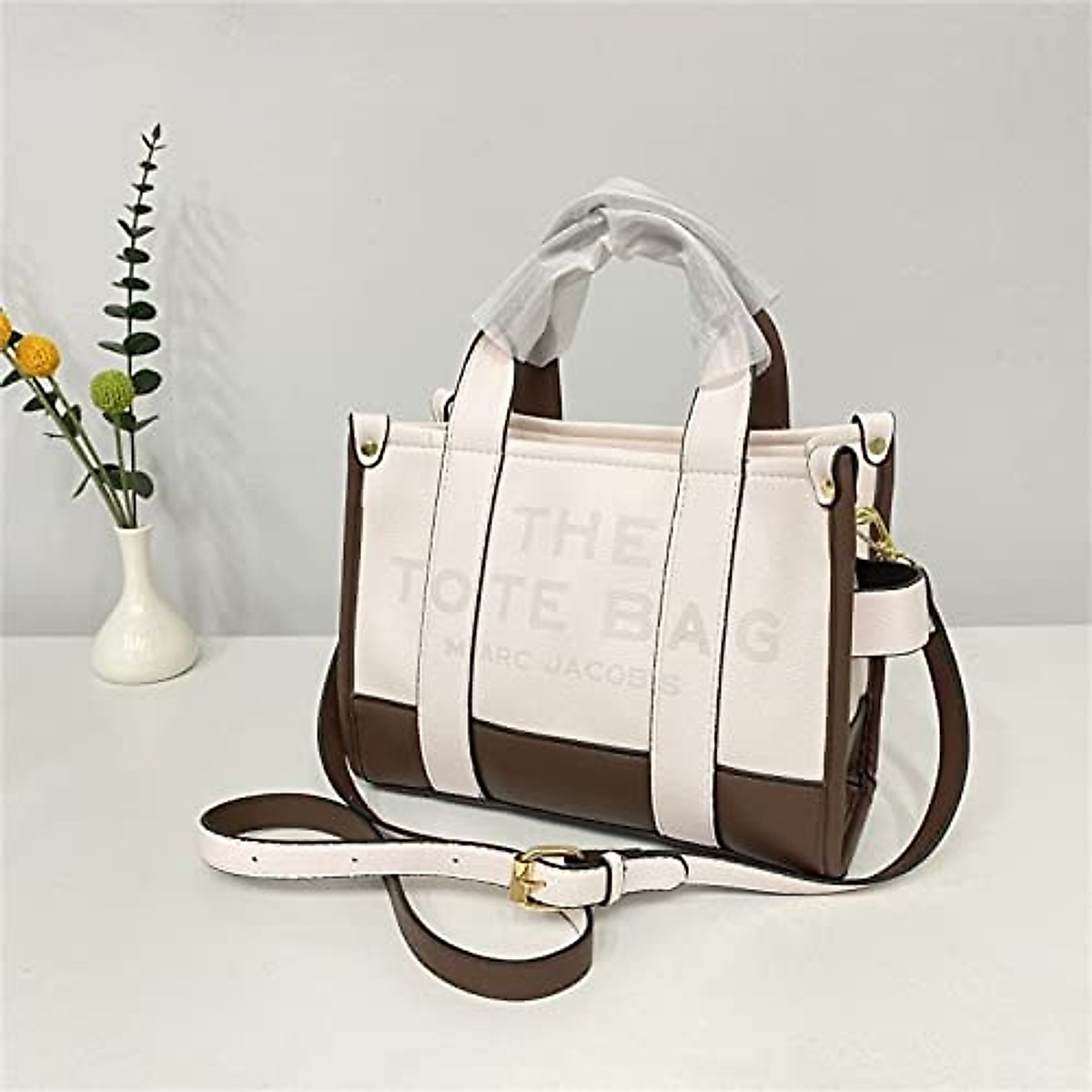 Large Capacity Tote Bag Women's Bag Color Blocking Tote Bag Handheld One Shoulder Messenger Letter Bag 1pc