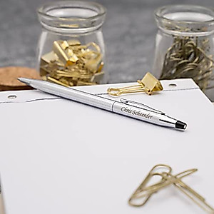 Dayspring Pens Personalized Cross Pen | Engraved Cross Classic Century Pen Lustrous Chrome Ballpoint Gift Pen, Custom Engraving Executive Gift Pen.