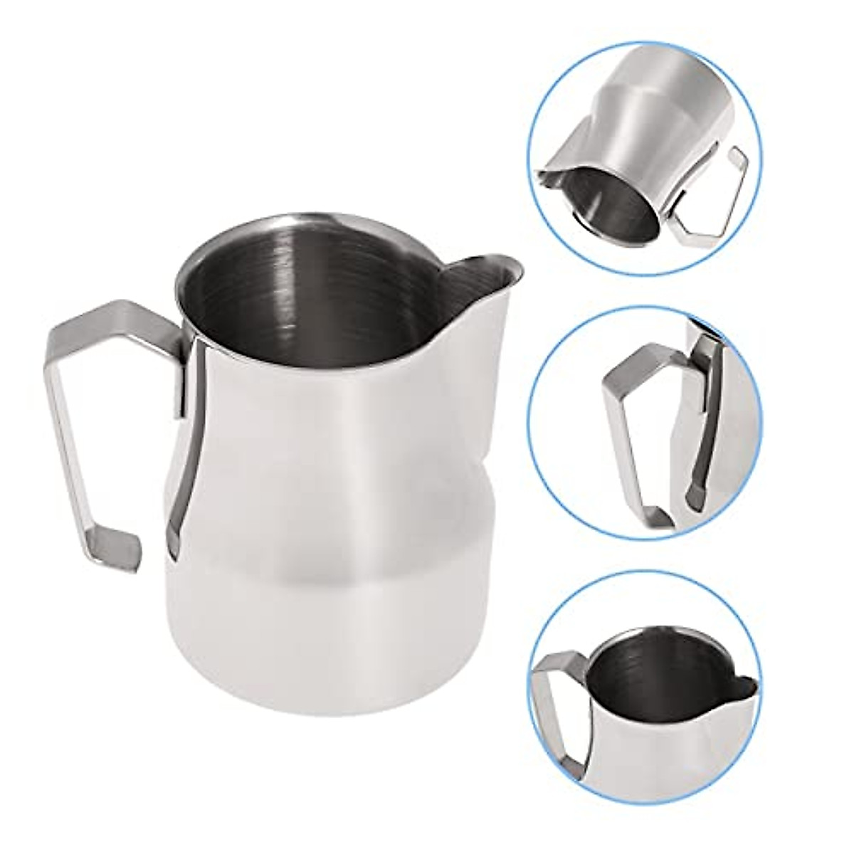 gravy boat set 350/550ml Thick Stainless Steel Espresso Latte Art Milk Frothing Pitcher Steaming Jug Foam Container gravy boat with lid (Size : 600ml)