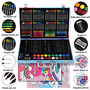 127 PCS Art Supplies, Drawing Art Kit for Kids Adults Art Set Artist Painting Pad,for Kids Girls Boys Teens Artist 5 6 7 8 9 11 12, Creative Gift Box for Adults Artist Beginners Kids Girls Boys