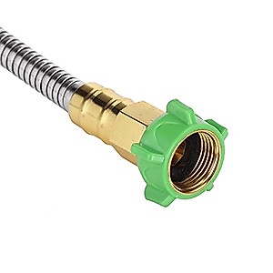UNCO- Short Garden Hose, 3 Feet, Heavy Duty Stainless Steel Hose, Water Garden Hose, Metal Garden Hose, Outdoor Garden Hose, Non Kink Hose, Durable Garden Hose, Flexible Hose, Lightweight Hose.