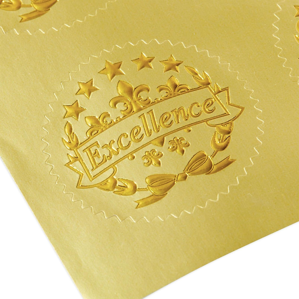 48 Sheets Blue Certificate of Recognition Award Paper with Gold Foil Sticker Seals for Graduation Diploma, Achievements (8.5 x 11 in)