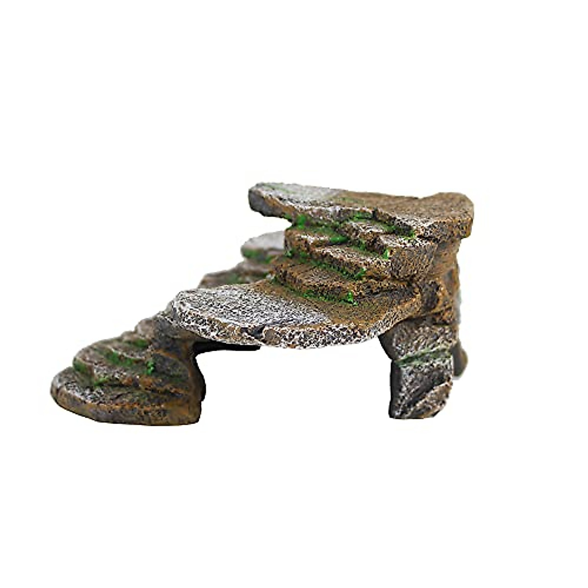 PENN-PLAX Reptology Shale Scape Step Ledge & Cave Hideout – Decorative Resin for Aquariums & Terrariums – Great for Reptiles, Amphibians, and Fish – Medium