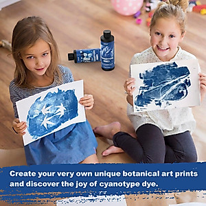 Cyanotype Sensitizer Kit, 16oz Cyanotype Set - 2 Part Sensitizer, Cyanotype Dye - Cyanotype Kit Solar Print Set, Cyanotype Sun Printing Kit for Photographic Printing on Paper and Fabric