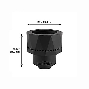 Blue Sky Outdoor Living Pike Ultra Portable Fire Pit, Portable Smokeless Fire Pit with Carrying Bag, Black