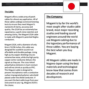 WORLDS BEST CABLES 2 Units - 5 Inch - S-Shaped Pedal, Effects, Patch, Instrument Cable Custom Made Made Using Mogami 2524 Wire and Eminence Gold Plated (6.35mm) R/A Pancake Type Connectors