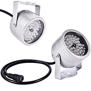 Outdoor Camera IR Illuminator Lights, DC 12V 1A CCTV IR Night Vision Illuminator Camera 48 LED Waterproof Replacement for Electronic Police Snapshot System Traffic Junctions