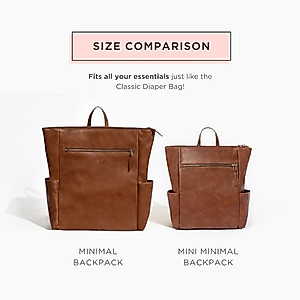 Freshly Picked Mini Minimal Diaper Bag Backpack, Amber