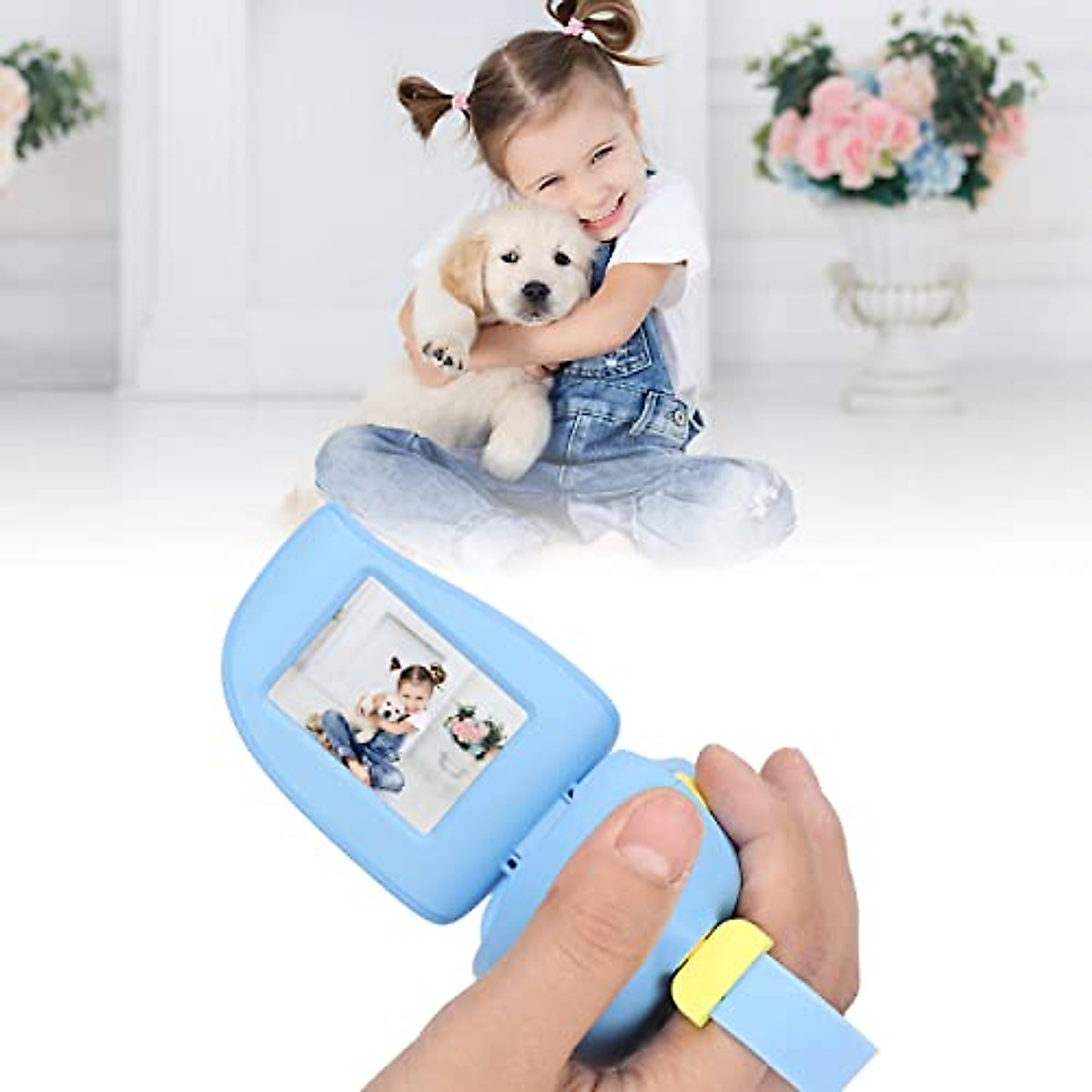 Tgoon Mini Children Camera, Kids Digital Camera Multifunctional Easy to Operate 2in TFT Display Screen USB Charging with 400Mah Battery for Child Education(Blue)