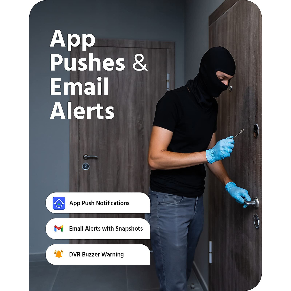 ANNKE 16CH Surveillance Camera System 16 Channel H.265+ 5-in-1 HD DVR Video Recorder, (8) 1080P Outdoor Weatherproof CCTV Security Cams, 2TB Surveillance Hard Drive, Easy Remote Access Indoor Outdoor