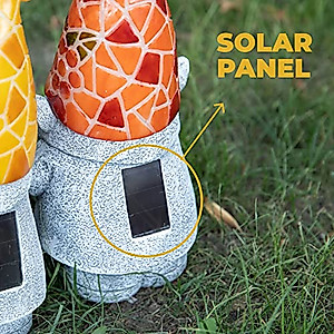 VP Home Luminous Gnomes Solar Powered LED Outdoor Decor Garden Light Set of 2 Great Addition for Your Garden Solar Powered Light Garden Christmas Decorations Gifts for Outside Patio Lawn