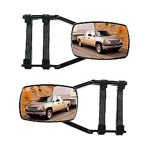 AOCISKA Car Tow Mirrors,Universal Clamp-On Towing Mirror 360 Degree Rotation Adjustable Towing Mirror,RV Leveling Blocks Rear View Side Clip on Mirror Extensions for Towing