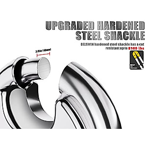 DELSWIN 4 Digit Combination Lock Disc Padlock with Hardened Steel Shackle Outdoor Combo Lock for Outdoor Gate Sheds,Storage Unit,Garage,Fence,Gym Locker(2 Pcs)