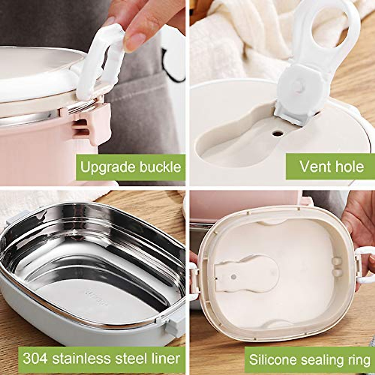 Thermal Lunch Box, Portable Bento Box, for Home School Travel Work(Single layer)