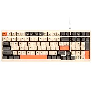 Rii Mechanical Gaming Keyboard,Compact PC Keyboard with Number Pad,Wired Mechanical Keyboard 100 Keys with Backlit,Blue Switch for Mac/Windows/Chrome/Linux/Computer/Laptop/PC