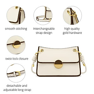 Scarleton Purses for Women, Crossbody Bags for Women, Lightweight Shoulder Bag w/ 2 Unique Straps for Party & Casual, H209002 - Off White