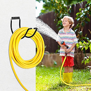 Yoniccal Garden Hose Holder Water Hose Hanger Wall Mounted,304Stainless Steel Solid Hose Hook Holds Up to 150Ft Garden Hose, Expandable Hose, Water Hose Orange