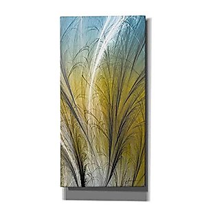 Epic Graffiti ' Fountain Grass III' by James Burghardt Giclee Canvas Wall Art, 12" x 24", Yellow