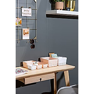 Room Copenhagen, Seoul Organizer – Ventilated Nesting Baskets for Storing Small Items – Stylish Storage Boxes for Desks, Drawers, and More – X-Large, Chinois Green