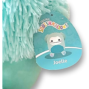 Squishmallows Official Kellytoy 11 Inch Teal Turquoise Bigfoot with Pink Flower in Hair Stuffed Animal Plush Toy - Fantasy Squad (Joelle Bigfoot 11 Inch, Teal Turquoise with Pink Flower in Hair)