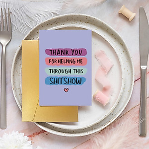 Funny Thank You Card for Women Men, Thank You for Supporting Me Card, Humor Appreciation Card for Coworker Friends Family Members