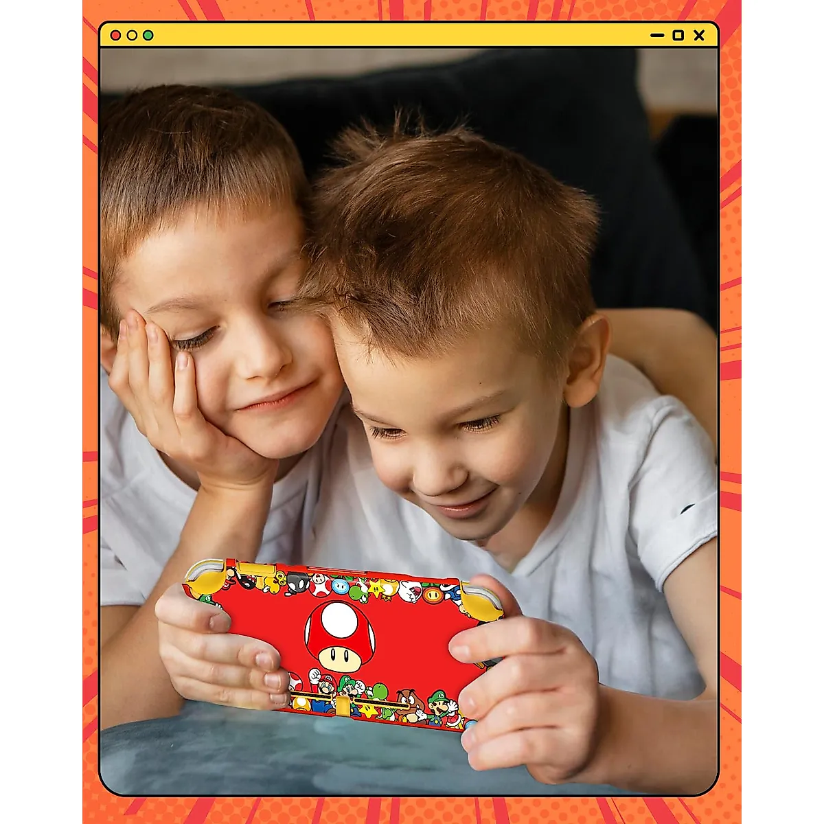 Xinocy (2in1 for Nintendo Switch Lite Case +24 Switch Game Holder Cute Cartoon Slim Protective Cases Hard Shell for Kids Boys Teens Girls Girly Design Funny Aesthetic Covers for Switch Lite 2019,Red