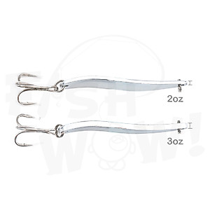 6pcs Set 2oz 6inch Fishing Spoon with Treble Hook Gold & Silver - Fish Wow!