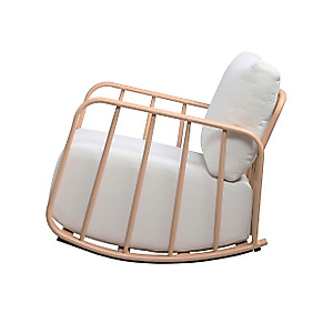 Tov Furniture Violette Terracotta and Cream Outdoor Rocking Chair