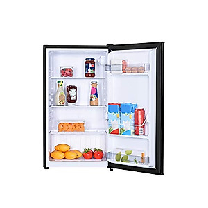 Danby DAR032B1BM 3.2 Cu.Ft. Mini Fridge In Black - Free-Standing All Fridge For Bedroom, Living Room, Kitchen, Dorm