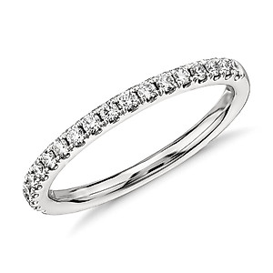 Flpruy 0.57cttw Moissanite Wedding Band for Women White Gold Plated 925 Sterling Silver Simulated Diamond Half Eternity Engagement Stackable Rings for Women Fiancée(Idea D, VVS1)