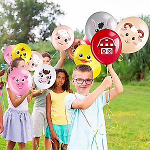 Censen 45 Pcs Animal Balloons 12 Inch Animal Latex Balloons Party Decoration for Kids Birthday Party Baby Shower Indoor Outdoor Decor (Multi Colors,Farm Animal)