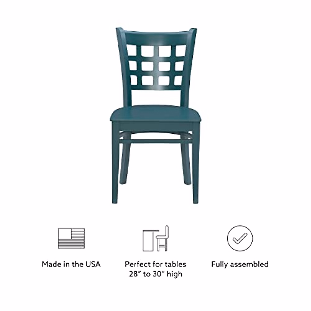 Linon Portis Dark Green Modern Dining Side Chair Set of 2