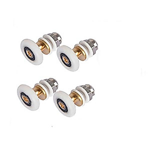 Bioristar Sliding Door Pulleys Glass Bearing Rollers Shower Door Rollers Replacement Sliding Door Rollers Shower Door Hardware Installation Kit (Diameter 27 mm)
