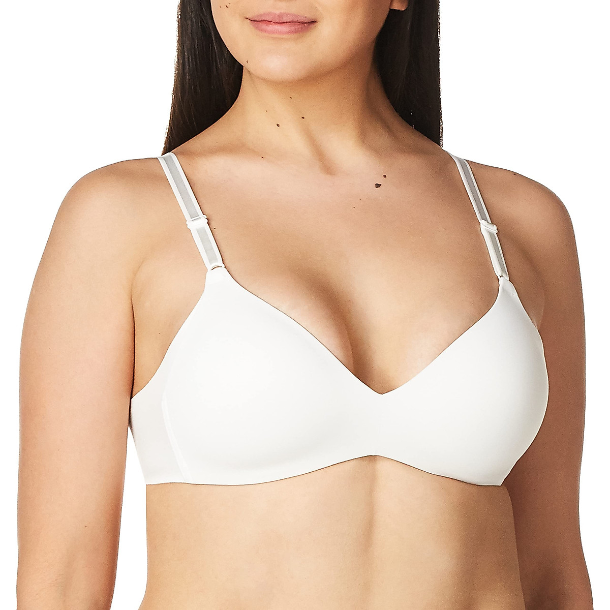 Warner's Women's Blissful Benefits Underarm-Smoothing Comfort Wireless Lightly Lined T-Shirt Bra RM7561W, White, 36C