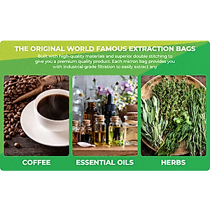 BUBBLEBAGDUDE Bubble Bags 5 Gallon 4 Bags Set - Herbal Ice Bubble Bag Essence Extractor Kit - Plant & Herb Extraction Bubble Bags with 10 x 10” Pressing Screen & Storage Bag (220 to 25-Micron Bags)