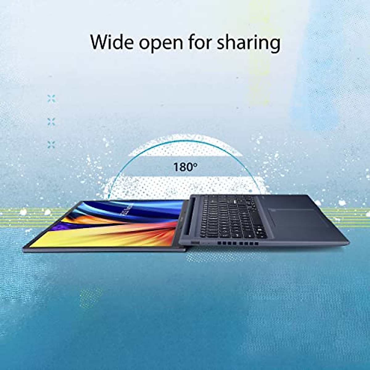 ASUS VivoBook 16X Laptop, 16” WUXGA (1920 x 1200) 16:10 Display, AMD Ryzen 5 5600H CPU, AMD Radeon Vega 7 Graphics, 16GB RAM, 512GB SSD, Fingerprint Sensor, Windows 11 Home, Quiet Blue, M1603QA-ES54