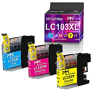 MM MUCH & MORE Compatible Color Ink Cartridge Replacement for Brother LC-103XL LC103XL LC103C LC103M LC103Y to Use for DCP-J152W MFC-J245 MFC-J285DW (Cyan, Magenta, Yellow)