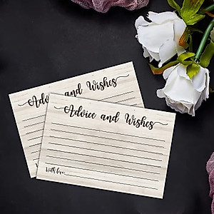 FARHTINANFX Advice and Wishes Cards, 50 Cards, for Wedding, New Mr and Mrs, Baby Shower, Retirement, Graduation, Anniversary (4" x 6")
