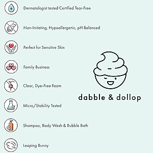 Dabble & Dollop Bath Bombs, 100% Natural Droplets for Kids, Original Scents - USA Made, Moisturizing & Fun Droplets, Paraben & Sulfate Free, Vegan, Gluten-Free (Set of 12)