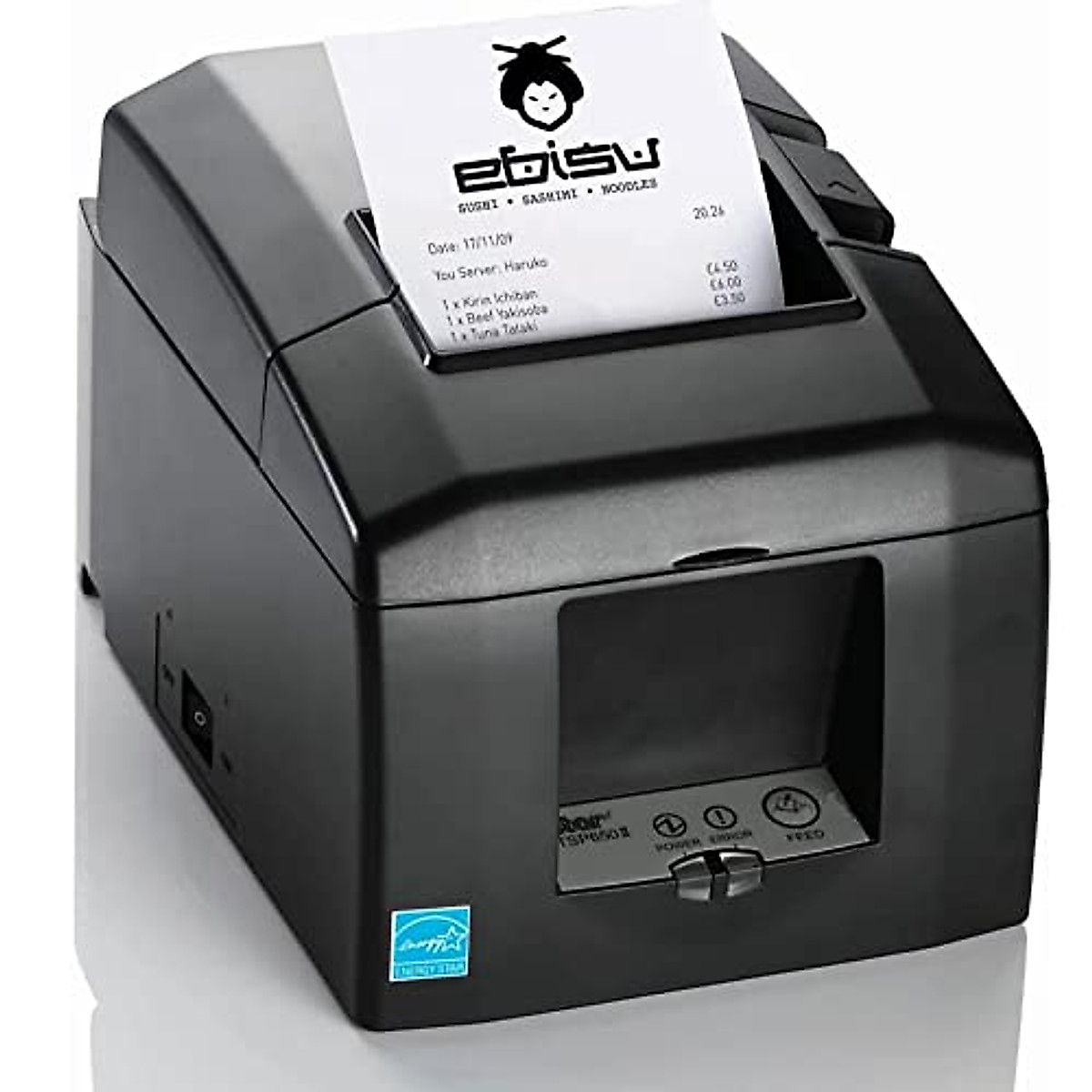 Star Micronics TSP654IIBi (TSP650II Series) Bluetooth Thermal Receipt Printer, Black - Bluetooth Connectivity - 11.8 IPS, 203 dpi, 3.15" Max Print Width, Auto Cutter, Monochrome - YKGAV