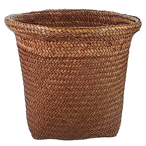 FOMIYES Outdoor Garbage can Trash Can 30cm Wicker Wastebasket Hand Woven Garbage Can Trash Container for Home and Office Rattan Trash can