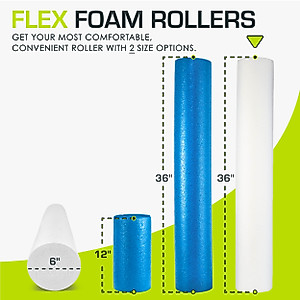 ProsourceFit Flex Foam Rollers for Muscle Massage, Physical Therapy, Core & Balance Exercises Stabilization