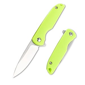 TENCHILON T28 Mini Flipper Folding Pocket Knife, 2.1 Inch Spear Point Blades, Contoured ABS Handle with Liner lock, Micro Small Little Gentlemen's Utility EDC Knives